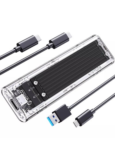 M.2 NVMe SSD Enclosure, USB 3.2 Gen 2 (10 Gbps), Transparent External ...