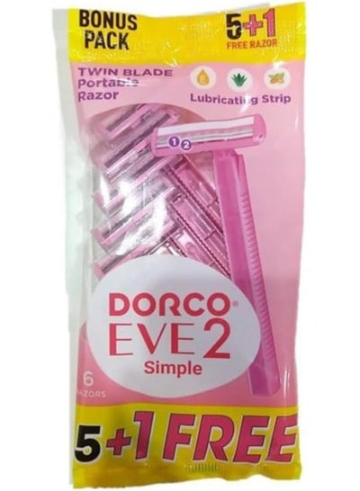 Dorco Eve 2 Simple Razor Blade, 5+1, Women Pink price in Egypt | Noon ...