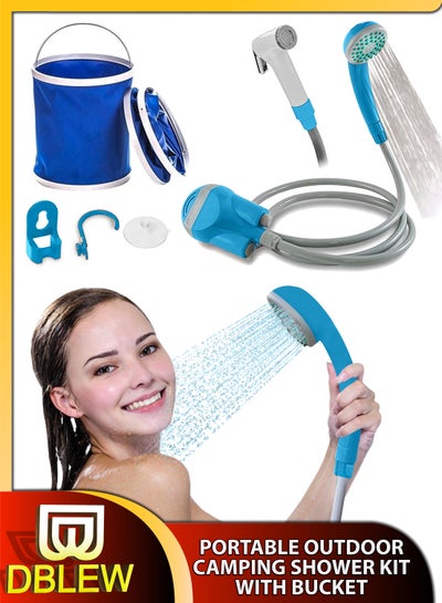 Portable Electric Outdoor Shower Kit With Foldable Bucket Rechargeable ...