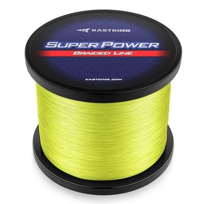 KastKing Superpower Braided Fishing Line, Yellow, 65 LB, 500+47 Yds(8 ...