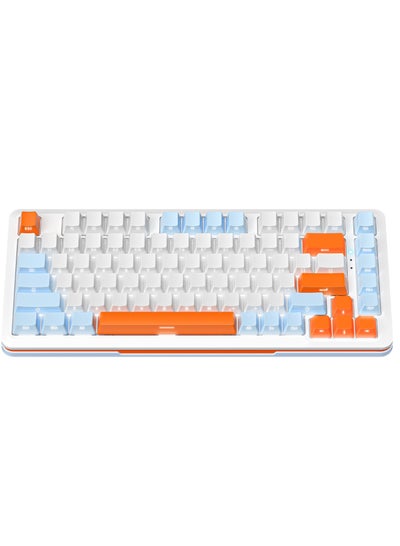 82-Key Mechanical Gaming Keyboard 75% Mini Wired Built-in Volume ...