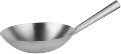 Professional Wok Pan, 32cm Large Cooking Pan, Stainless Steel Reheating ...