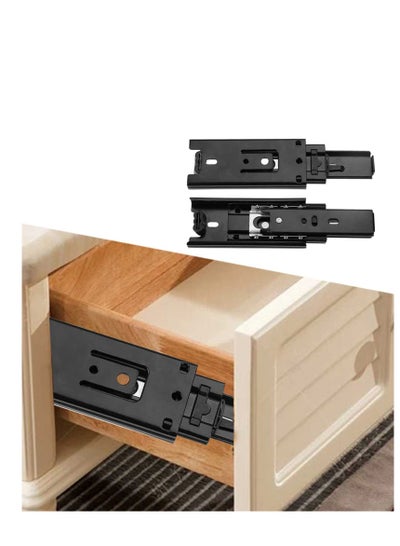 Drawer Slide, 2Pcs 4 inch Full Extension Drawer Slides, Steel Soft ...
