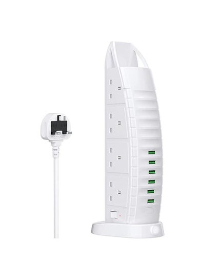 8 Way Stylish Power Extension Cord, 6 USB Fast Charging Ports, Burj Al ...