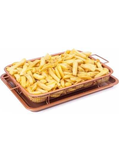 Generic Oven Mesh Tray with Drip Pan – Air Fryer Style Baking Rack for ...