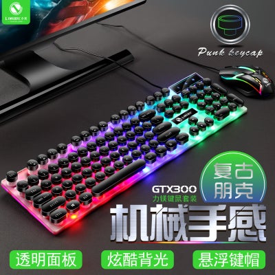 سعر LimeG GTX300 Retro Gaming Keyboard Mouse Combo USBGTX300 punk ...