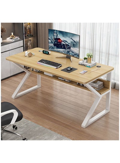 Gaming Desk, Computer Table with USB Charging Ports, Computer Desk for ...
