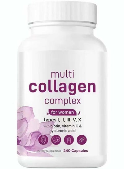 Multi Collagen Complex, 240 Capsules | Type I, II, III, V, X With ...