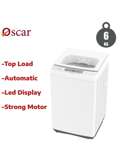 OSCAR | 6 KG Top Load Washing Machine | with LED Screen Display | 43L ...