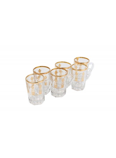 6 Pcs Tea Cup Set With Golden Design price in Saudi Arabia | Noon Saudi ...