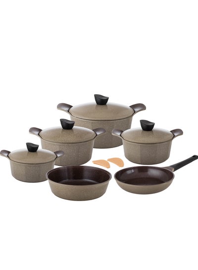 12-piece cookware set made of high-quality granite with Korean ...