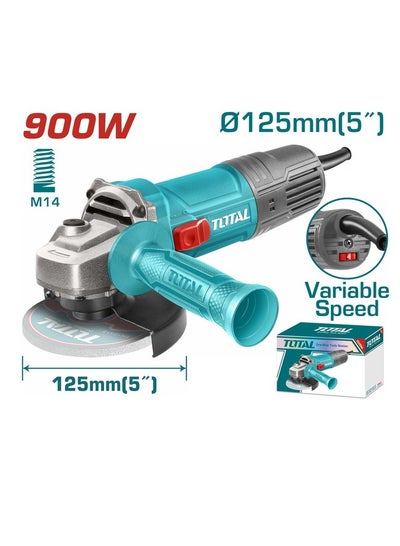 Total Angle Grinder 900W Variable Speed - 125mm Disc, 5000-12000 RPM ...