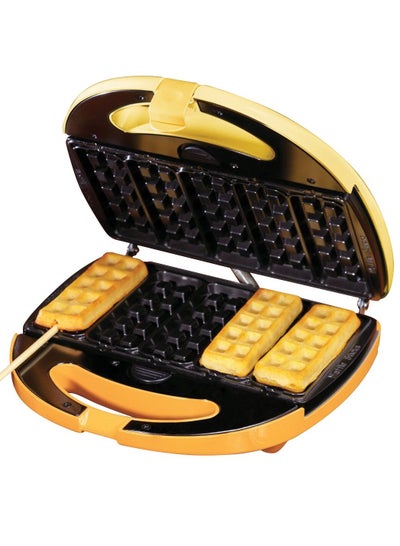 سعر Nostalgia 800 Watt Waffle and French Toast Maker, Yellow and Black ...