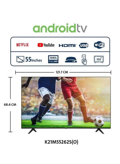 سعر KMC 55 inch Smart TV without frame, Android operating system, FHD فى السعودية | نون السعودية ...