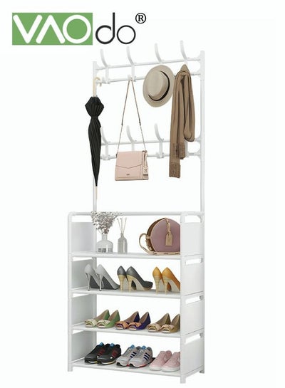Multifunctional Clothes Hanger Simple Assembly 4 Layer Shelf Shoe Rack ...