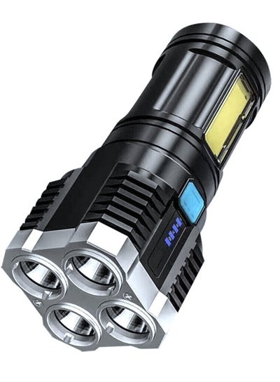 سعر Super Strong 4 Head Lights Torch, 4 Modes USB LED Torches Hand ...