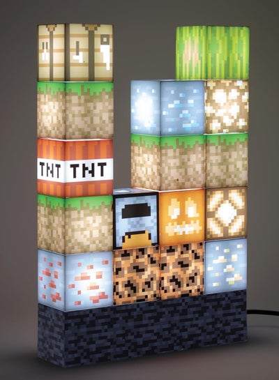 Minecraft Official Licensed Block Building Lamp 16 Customizable Light ...