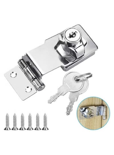 Small Hasp and Staple 90 Degrees Metal Lock Hasp 3 Inch/76mm Door Bolt ...