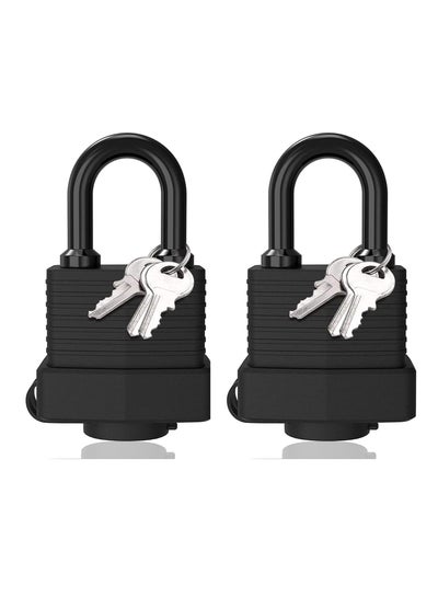 Padlock with Key [2 Pack] [3 Keys] Key Padlock Weatherproof Outdoor ...