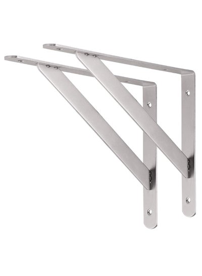 Shelf Brackets 8 inch - 2pcs Stainless Steel Right Angle Wall Bracket ...