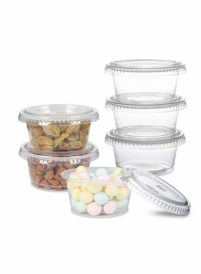 Disposable Sauce Cup Plastic Portion Cups With Lids Shot Meal Prep ...
