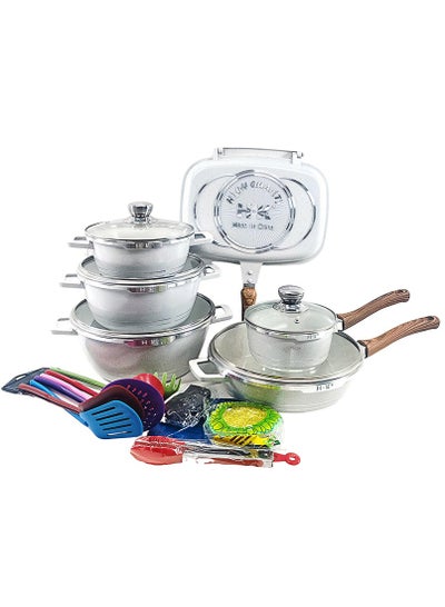 Cookware Set 23 Piece Nonstick Granite Cookware Set Cooking Pots and ...