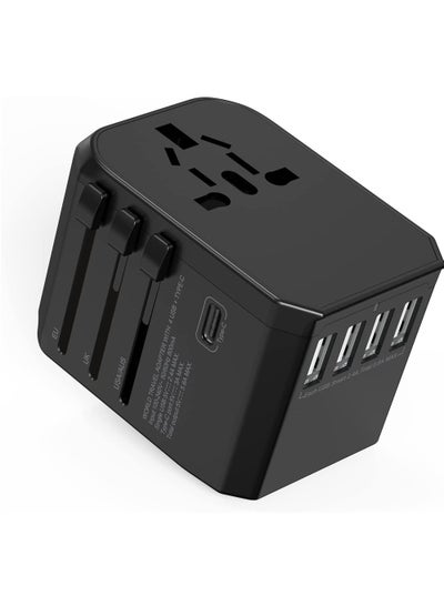 Universal Travel Adapter with 4 Ultra-Fast USB Port and 1 Ultra-Fast ...