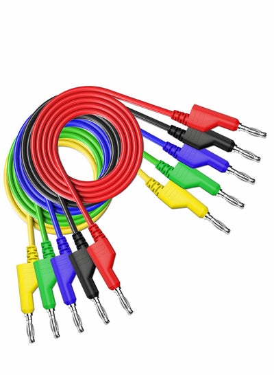 Double-ended 4mm Banana Plug Test Leads Stackable Copper Pulg Soft ...