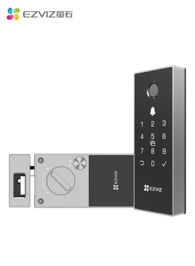 EZVIZ DL03 Pro Smart Rim Lock - Bluetooth & Wi-Fi Enabled, Fingerprint, Passcode, & Card Access ...