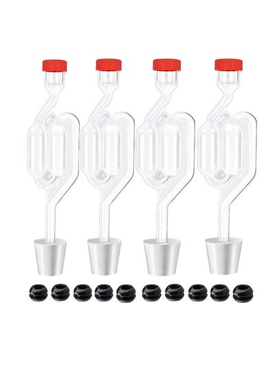 Twin Bubble Airlock S With Stopper Grommets for Homebrew Carboy Stopper ...