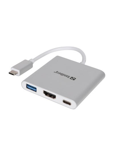 USB-C Mini Dock HDMI And USB Aluminium/White price in UAE | Noon UAE | kanbkam