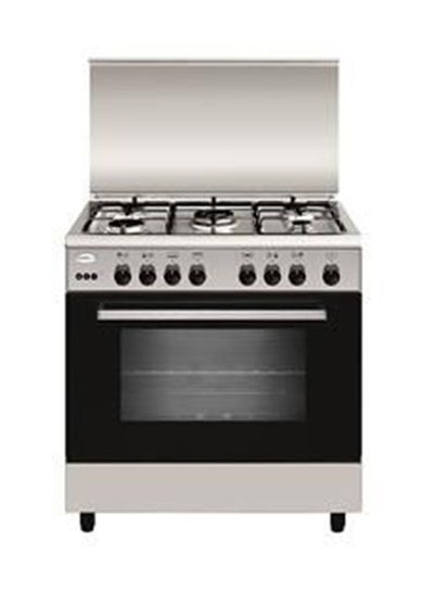 5-Burner Freestanding Gas Cooker AL857GI/FST Silver/Black price in ...