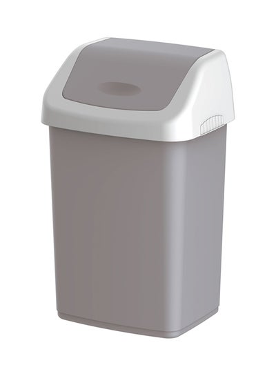 46-Liter Flip-Top Waste Bin With Swing Lid Grey price in UAE | Noon UAE ...