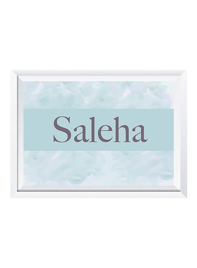 Saleha Name Wall Art Painting With Frame White/Blue 32x22centimeter ...
