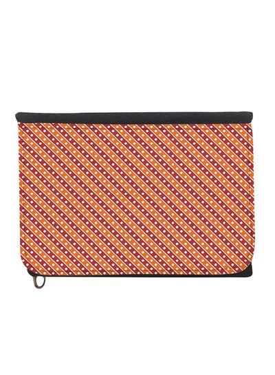 Circle Decoration With Corrugated Lines Bi-Fold Wallet Multicolour ...
