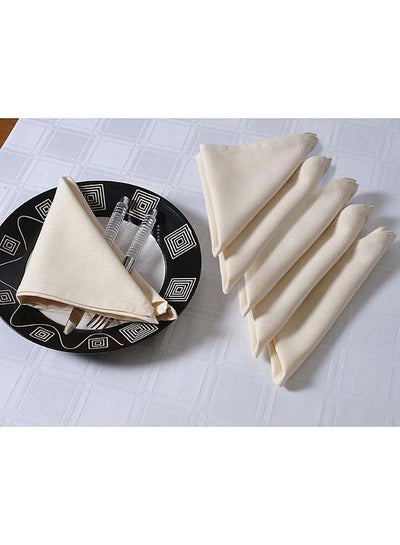 6-Piece Table Napkin Set Cream 20x20inch price in Saudi Arabia | Noon ...