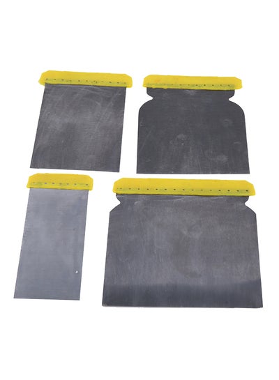 4-Piece Multi Usable Paint Scraper Set Dark Grey/Yellow price in Saudi ...