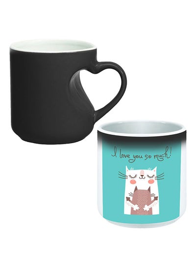 سعر Ceramic Magic Mug With Inner Heart Handle Black/White فى مصر | نون ...
