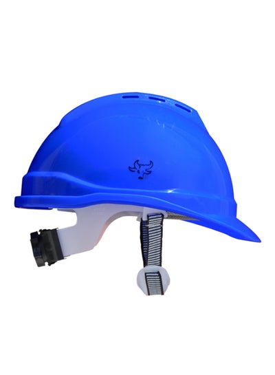 Classic Safety Ventilated Helmet With Ratchet And Strip Chin Blue One ...