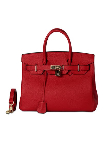 Classic Leather Satchel Bag Red price in UAE | Noon UAE | kanbkam
