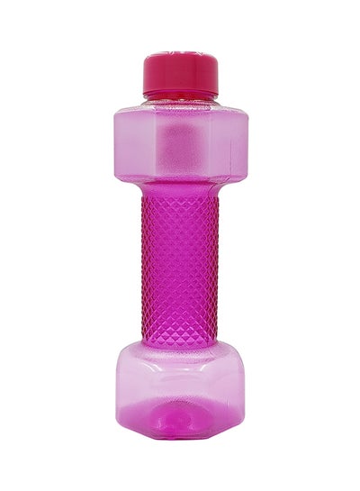 Dumble Shaped Plastic Water Bottle Pink 1L price in Saudi Arabia | Noon ...