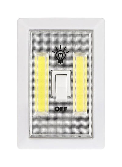Battery Operated LED Cordless Lamp Switch White 11.4x7.5x2centimeter ...