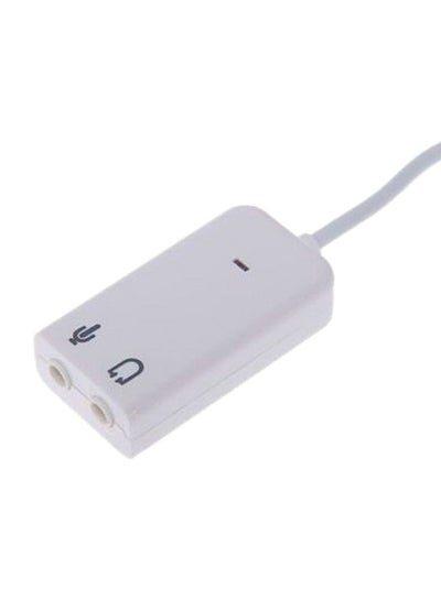 Dual Input 3D Sound Card Audio Adapter White price in Saudi Arabia ...