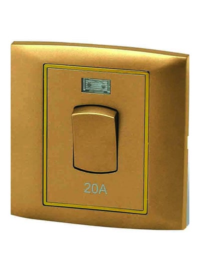20 AMP Single Key Heater Switch Gold 7x7centimeter price in Saudi ...