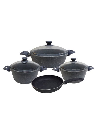 7-Piece Granite Cookware Set Grey 24x24x10.5cm price in Saudi Arabia ...