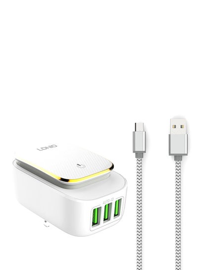 3 Ports Universal Travel Charger White price in Saudi Arabia | Noon ...