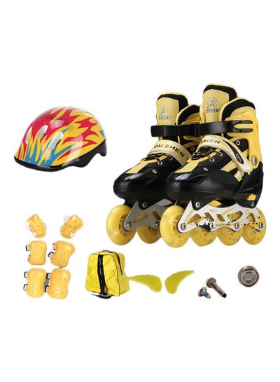 Full Flashing Roller Skate Shoes with Protective Suit For Kids Girls ...