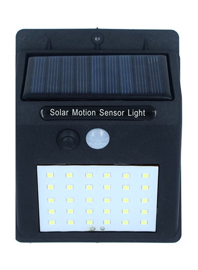 30 LED Solar Powered Infrared Motion Sensor Wall Light Black 12 x 9.5cm ...