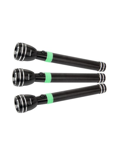 سعر 3-Piece Rechargeable LED Torch Black 10 سنتيمتر فى السعودية | نون ...