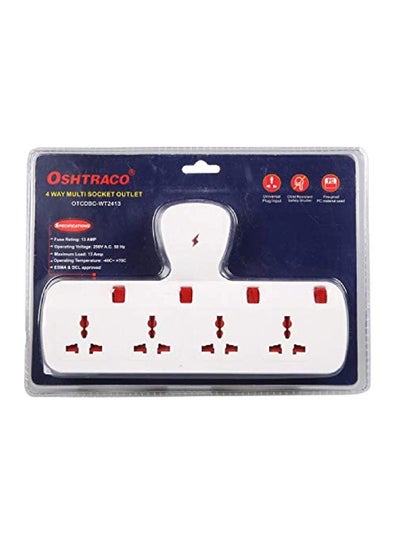 T Shaped Multi Socket Outlet White/Red price in UAE | Noon UAE | kanbkam